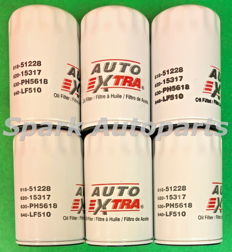 Case of 6 Engine Oil Filter AUTO EXTRA 618-51228 For JAGUAR, LAND ROVER ...