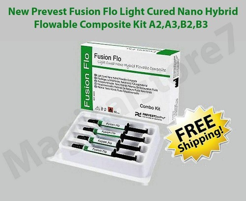 10x Fusion Flo Light Cured Kit Universal Nano Flowable Dental Composite ...