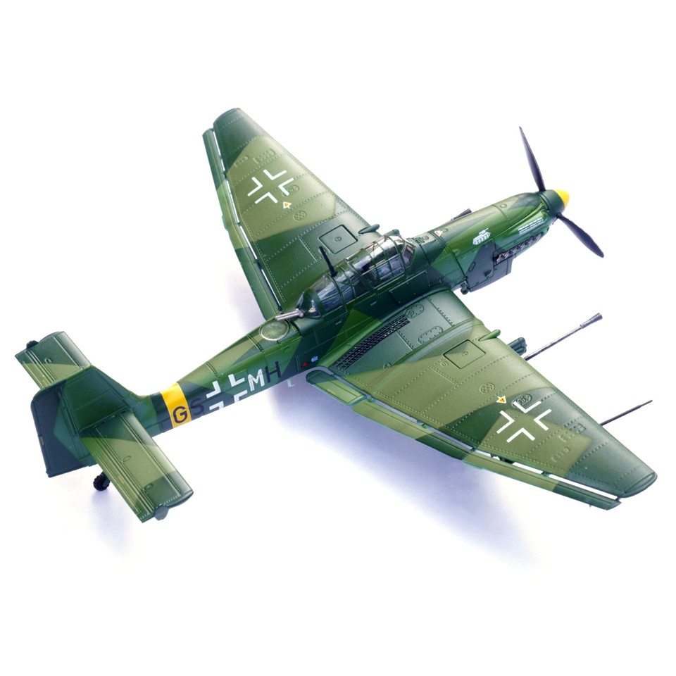 6.4” 1/72 WWII German Stuka Junkers Ju-87G1 Dive Bomber Finished Alloy ...