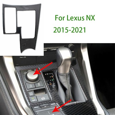 Fit For Lexus NX 2015-21Real Carbon Fiber Gear Shift Knob Shifter Lever ...