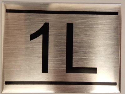 APARTMENT NUMBER SIGN -1L -BRUSHED ALUMINUM (2.25X3)-REF24-1027 | eBay
