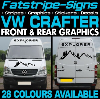 to fit VW CRAFTER GRAPHICS STICKERS STRIPES DECALS CAMPER VAN ...