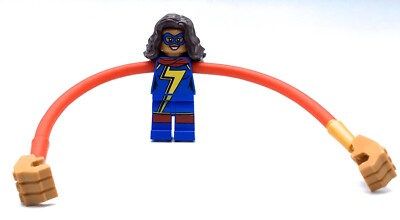 LEGO MS. MARVEL MINIFIGURE SUPER HERO AVENGERS FIG LONG RUBBER ARMS | eBay