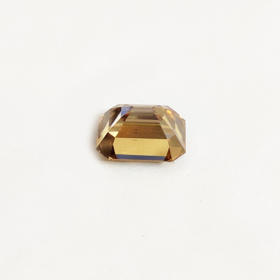 10-12 Ct Loose Champagne Lab Created Diamond Emerald Cut Great Shine ...