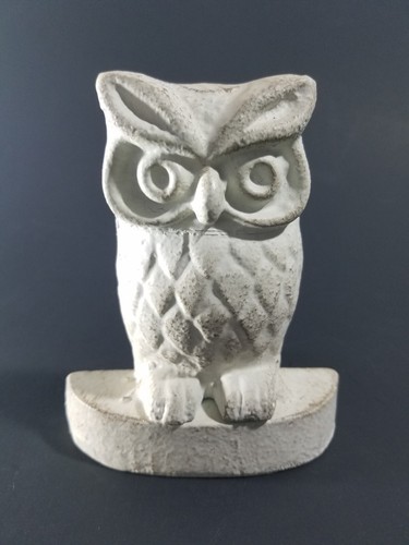Vintage White Cast Iron Owl Door Stop 4.5" 1 Lbs. 5.4 Oz. | eBay