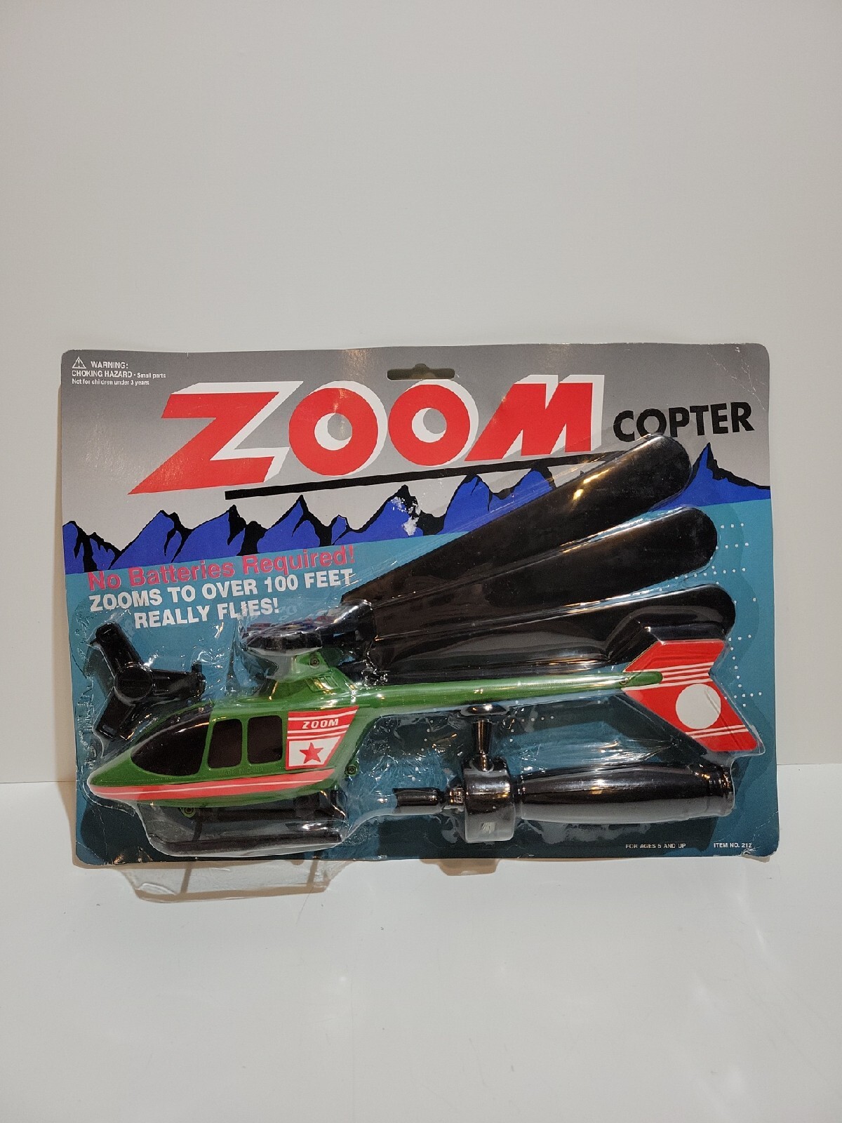 Vintage Black ZOOM COPTER Toy Helicopter - Really Flies No Battery ...