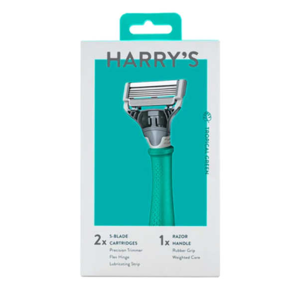 Harry's 5-Blade Men's Razor with 2 Cartridges - Forest Green for sale ...