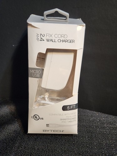 BYTECH MICRO USB CHARGER 5FT EXTRA THICK 2.4 Amp Fixed Cord | eBay