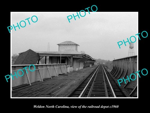 OLD POSTCARD SIZE PHOTO WELDON NORTH CAROLINA THE RAILWAY DEPOT c1960 1 ...