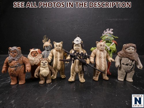 (JB) VINTAGE STAR WARS 1983-85 9-Figure EWOK LOT Romba, Logray, Paploo ...