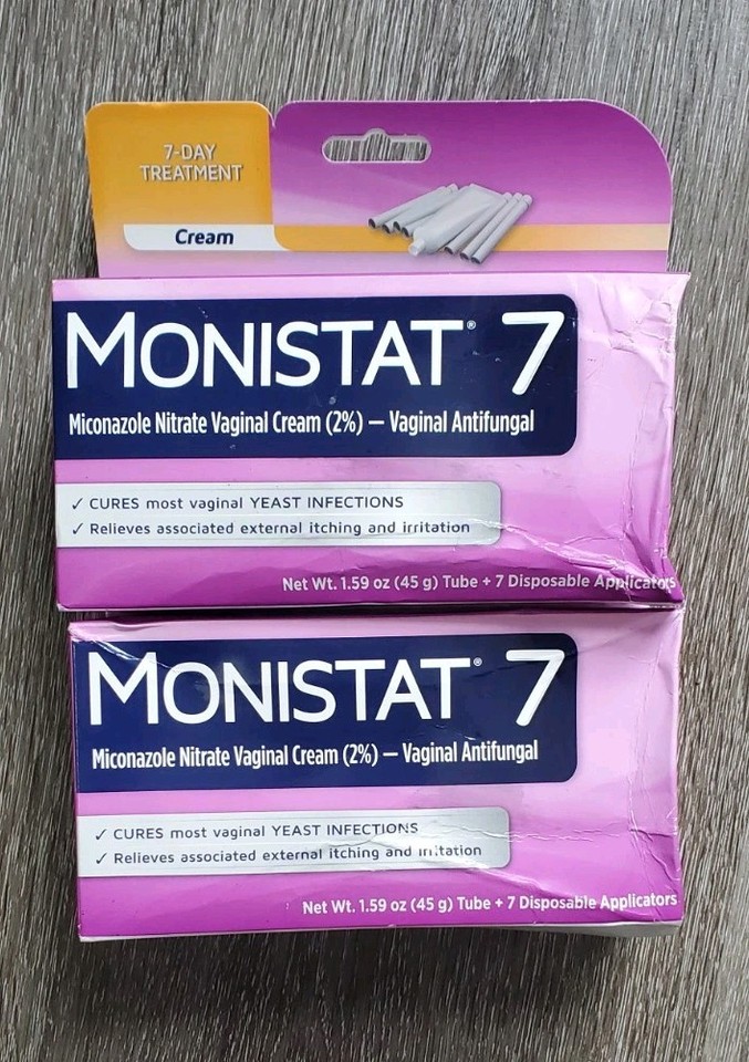 2 PACK- Monistat 7 Yeast Infection Treatment Cream Exp. 03/2026 ...