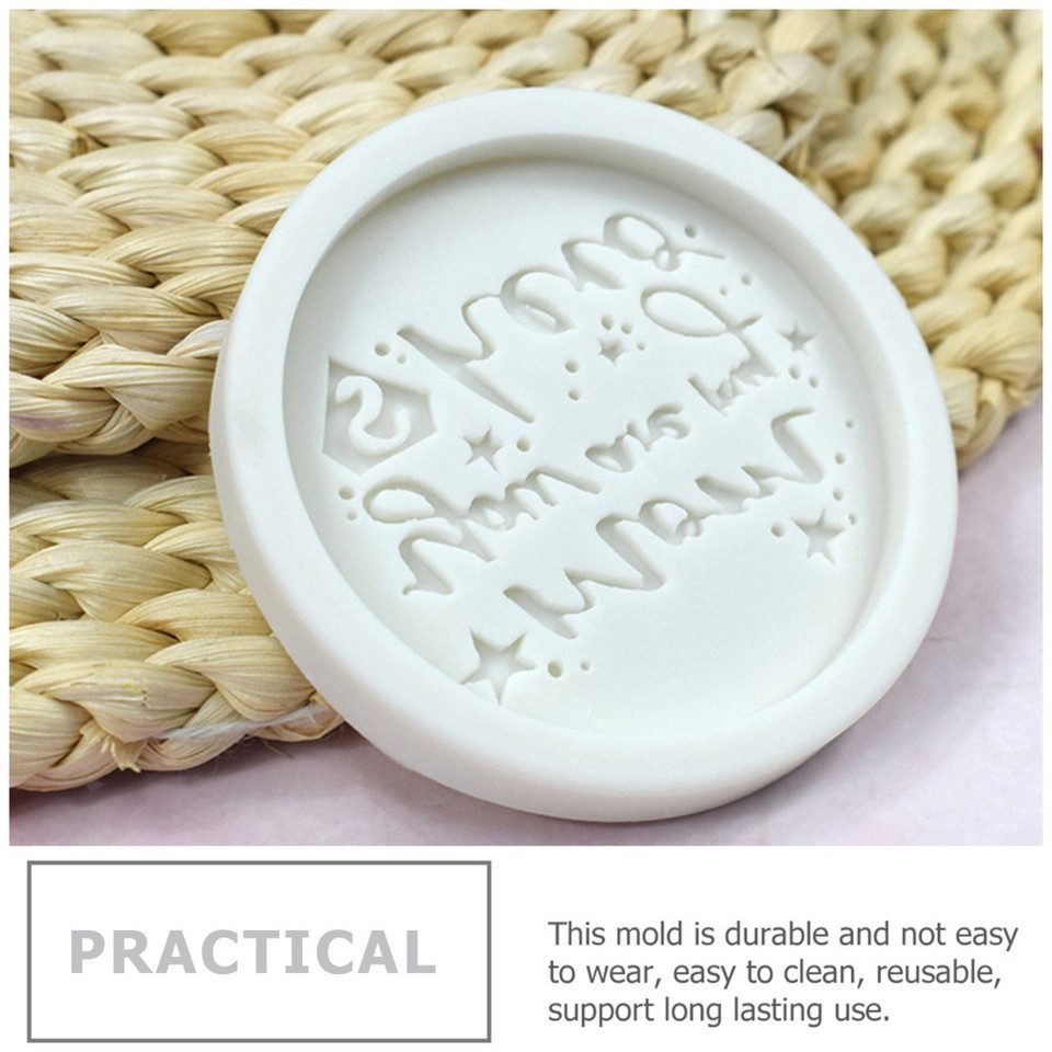 2pcs Silicone Molds Mother Day Fondant Molds Round Shape Cake Baking ...