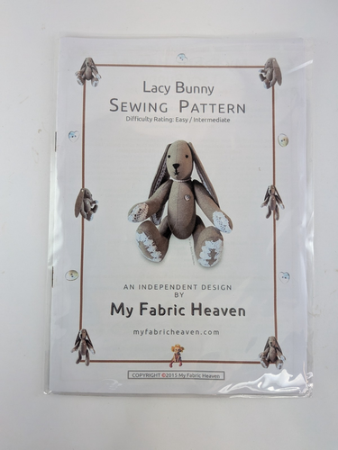 Lacy Bunny Rabbit Toy Sewing Pattern, floppy eared, My Fabric Heaven ...