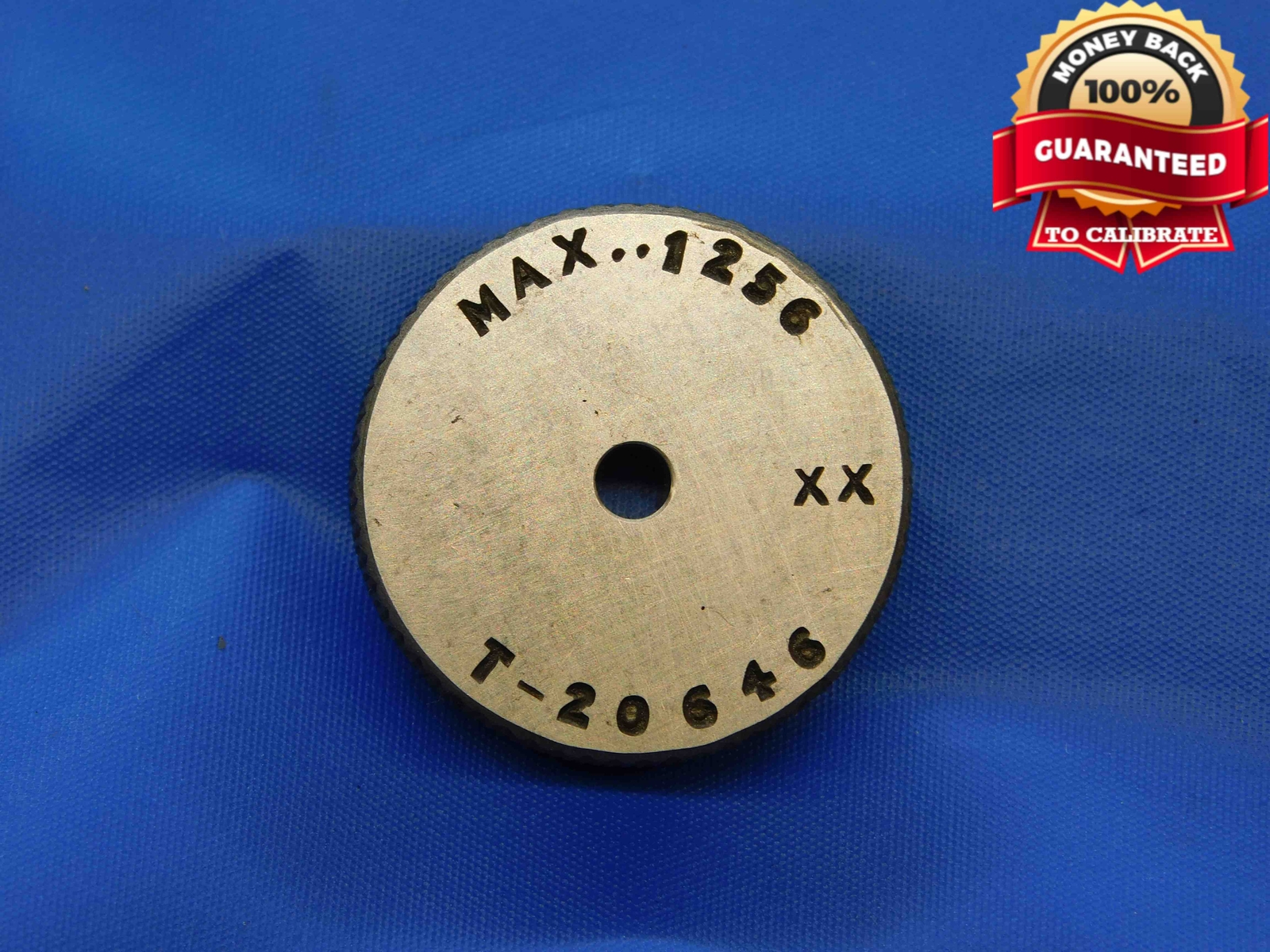 .1256 CLASS XX MASTER PLAIN BORE RING GAGE .1250 +.0006 OVERSIZE 1/8 3 ...