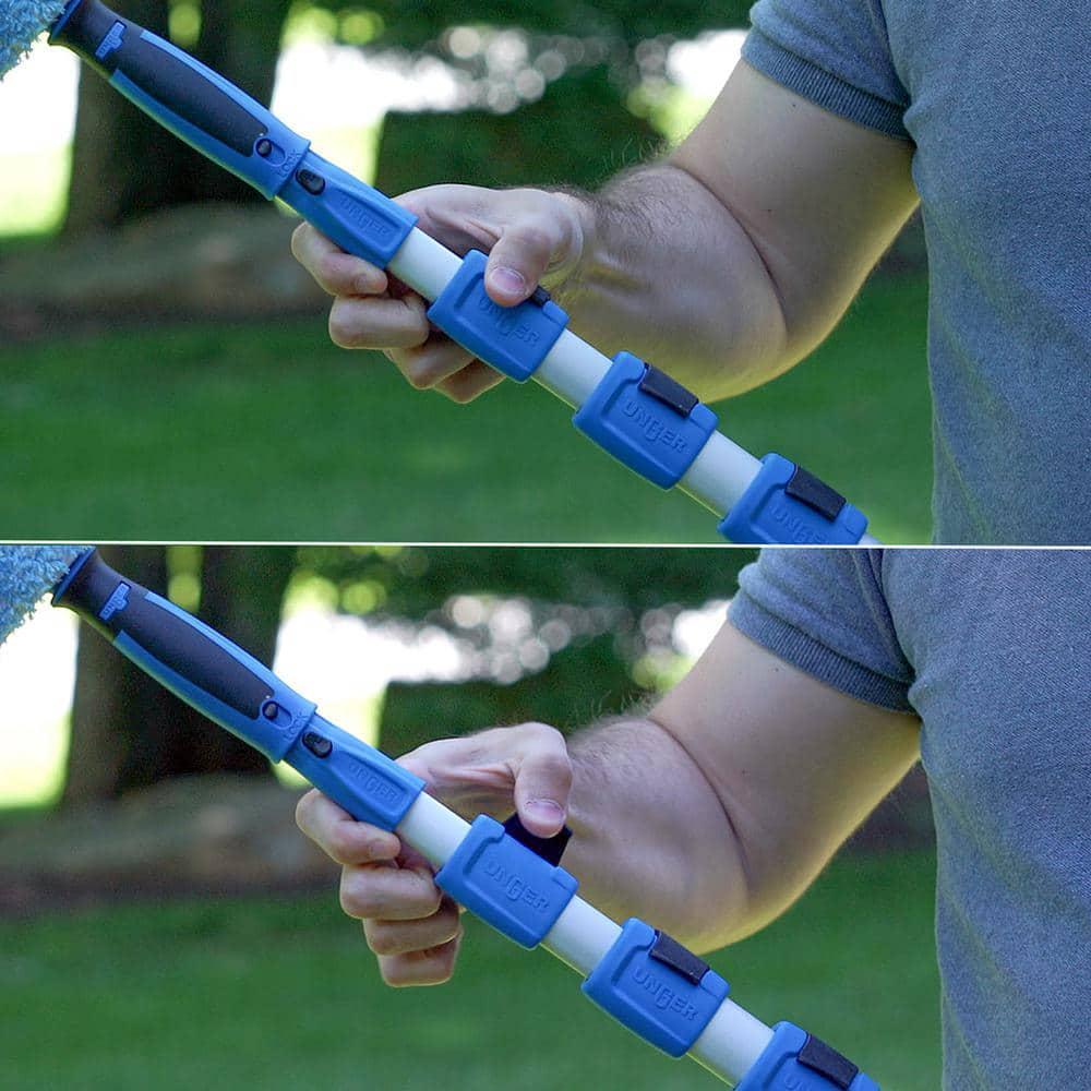 Unger Connect + Clean Pole 24' Telescoping Quick-Flip Clamps Heavy-Duty ...