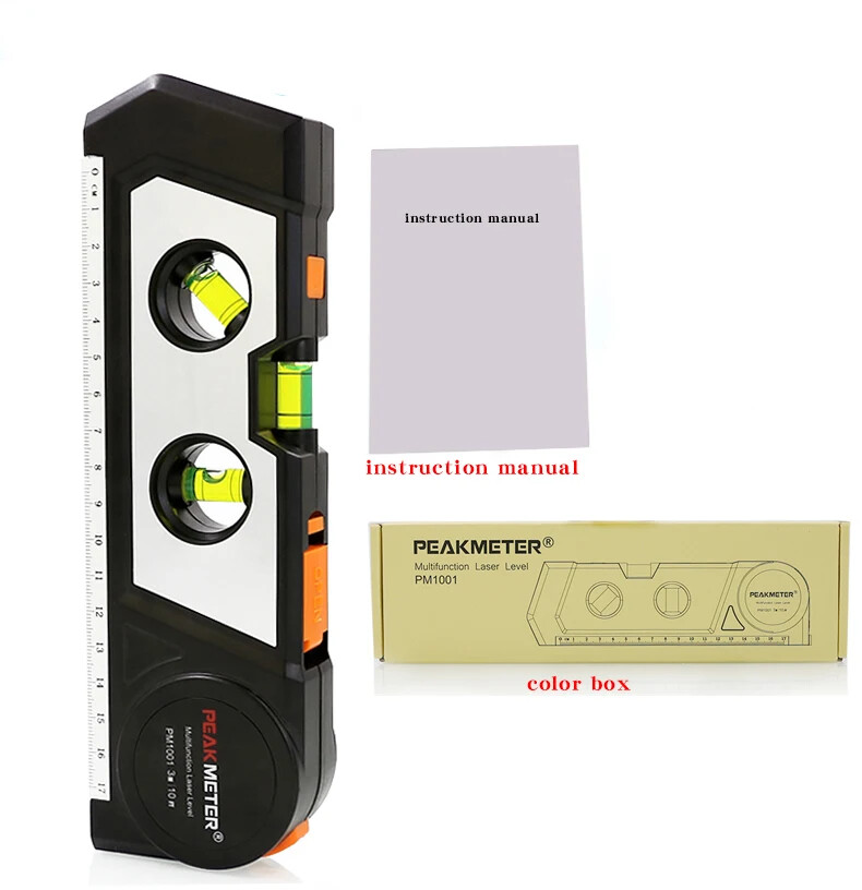 4in1 Multifunction Laser Level Ruler Cross Line Tape Measure ...