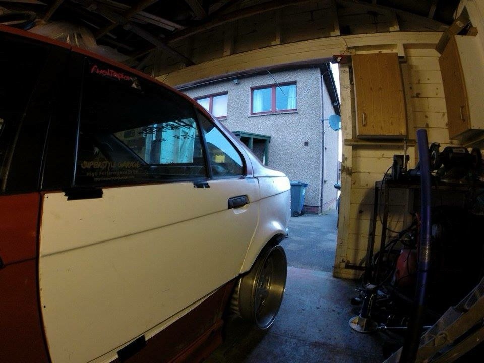 BMW e36 saloon rear 50mm over fenders wide arches drift track show ...