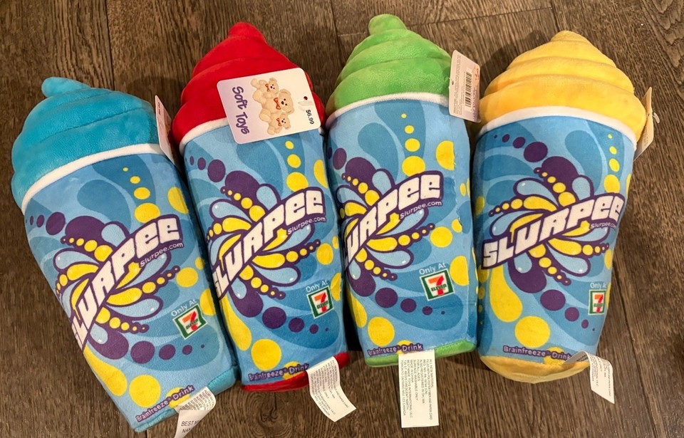 Lot of 7-11 Plush SLURPEE Cups Set Of 4 | eBay