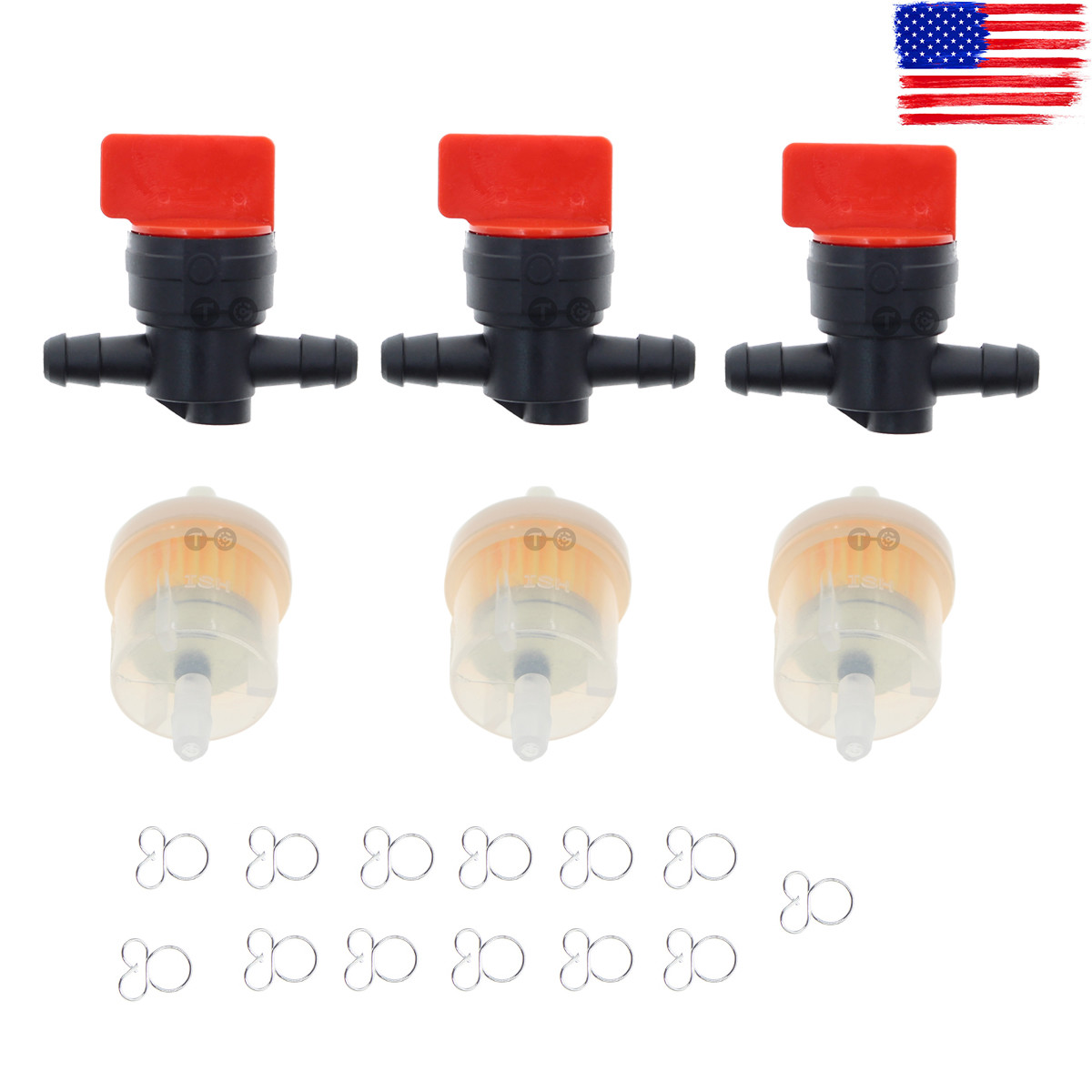 1/4" Gas Fuel Shut Off Valve Filter For Snapper 2-4507 3-4212 7034212 ...
