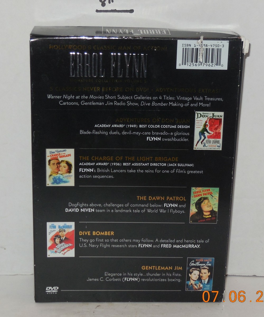 Errol Flynn The Signature Collection 2 Dvd 2007 5disc Errol Flynn DVDs