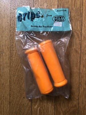 Vtg. New-Old-Stock HUNT-WILDE All-Terrain Grips Orange 7/8" bar size ...