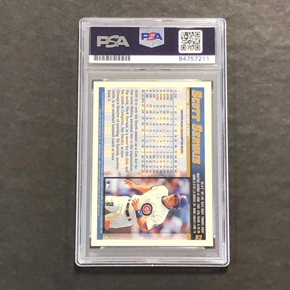 1998 Topps #92 Scott Servais Signed Card PSA Slabbed Auto 10 Cubs | eBay