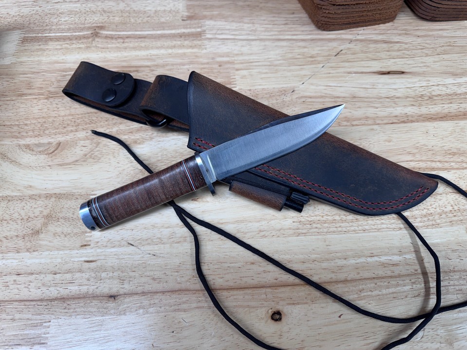 Fallkniven Frej Northern Light Series Fixed Blade Knife Stacked Leather ...