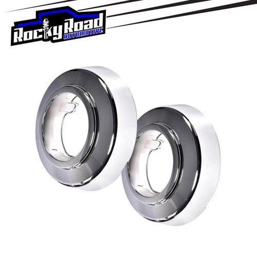 Chrome Front Wheel Center Caps (2) for 1994-97 Ford F250 F350 E250 E350 ...