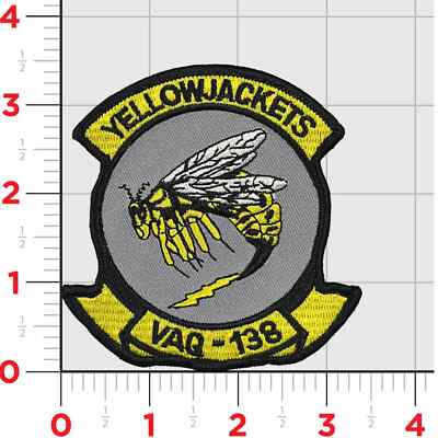 VAQ-138 YELLOW JACKETS SQUADRON HOOK & LOOP EMBROIDERED PATCH | eBay