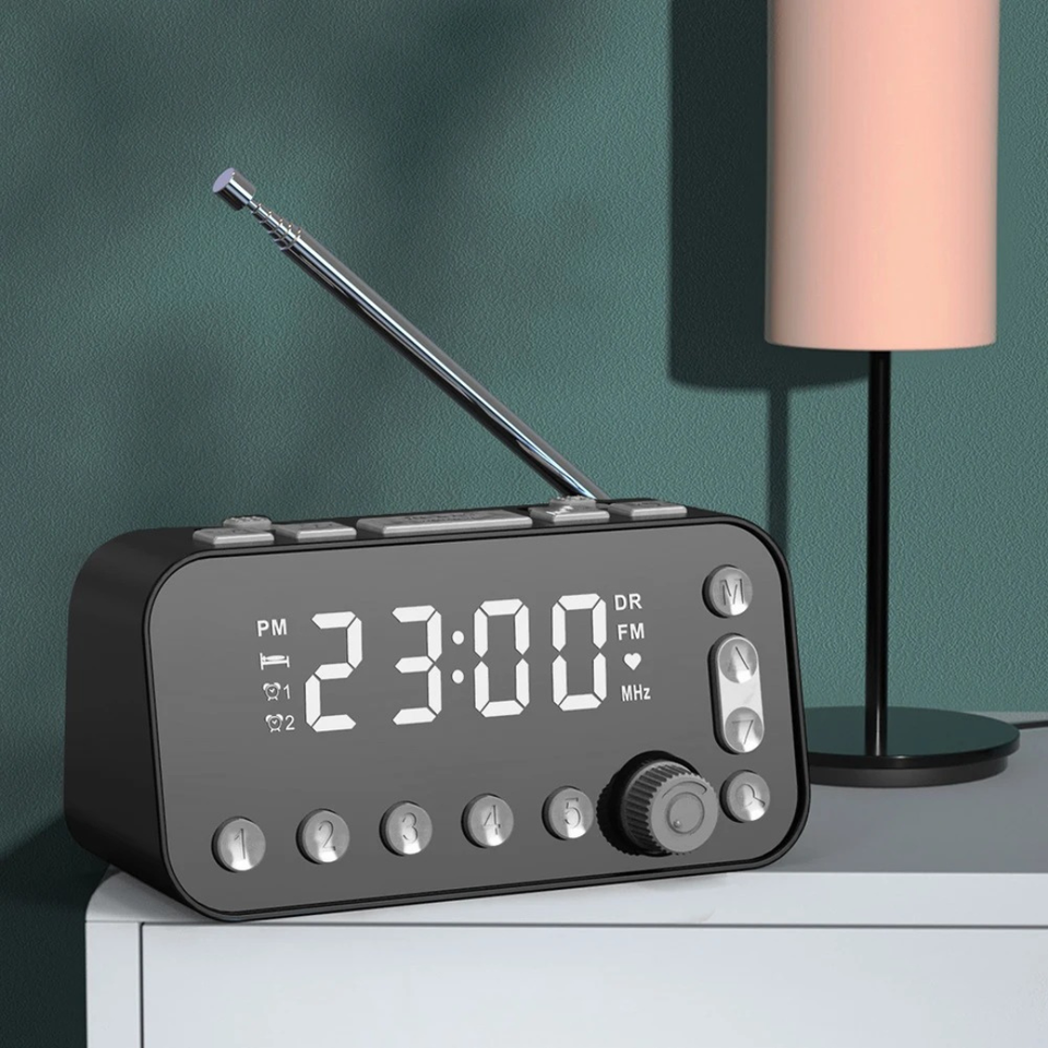 DAB+FM Radio Clock Alarm LED Digital Sleep Bedside Dual Timer Large ...