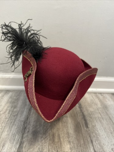 Disney Parks Pirates of the Caribbean Red Feather Skull & Crossbones ...