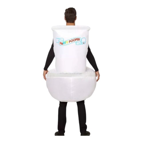 Spirit Halloween Party Pooper Inflatable Toilet Costume Adult One Size ...