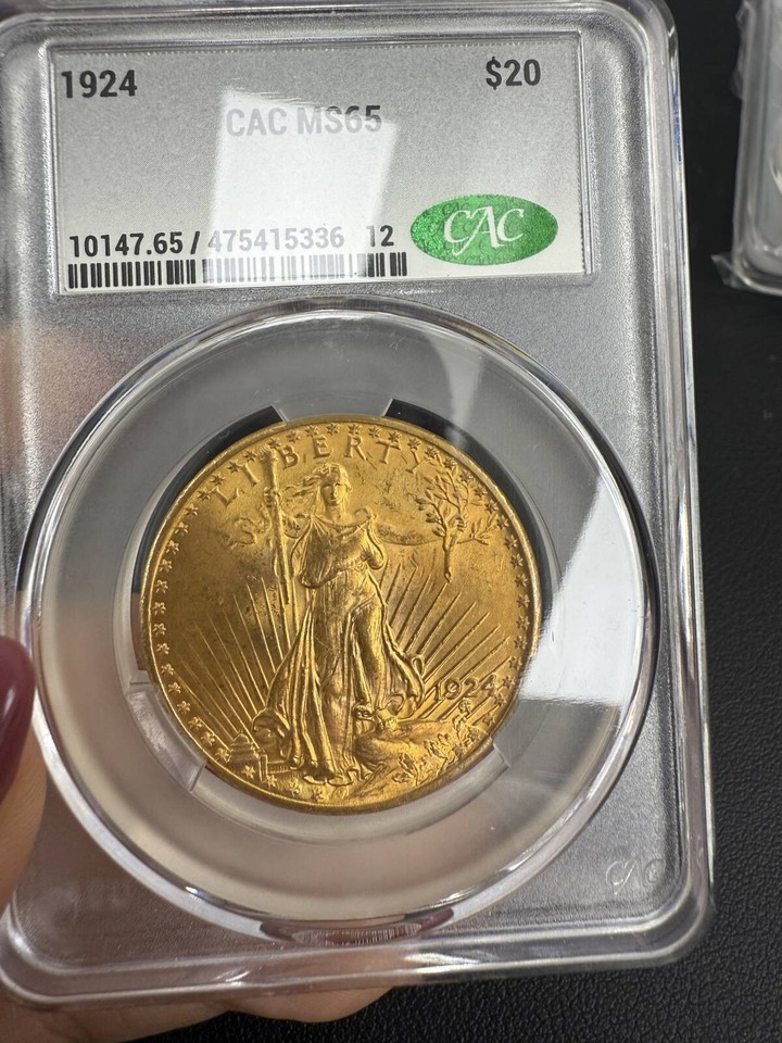 1924 Double Eagles Saint Gaudens CACG MS 65 CAC | eBay