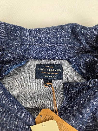 LUCKY BRAND Womens Polka Dot Jean Trenchcoat Size S NWT | eBay