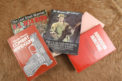 Lot of 5 Books: Handgun Hunting, Combat Handguns, The U.S. M14 Rifle ...