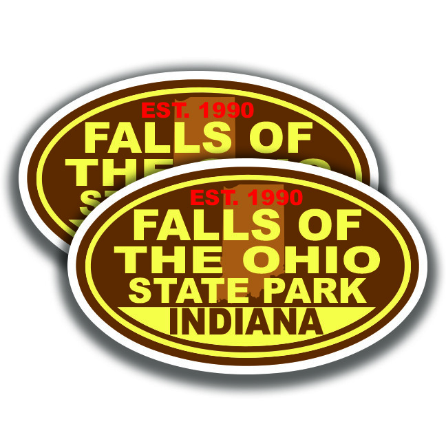 FALLS OF THE OHIO STATE PARK DECAL 2 Stickers Indiana Bogo Car Window ...