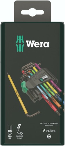 Wera 05073599001 Multi Colour 9 Piece Torx Star Allen Key Set With ...