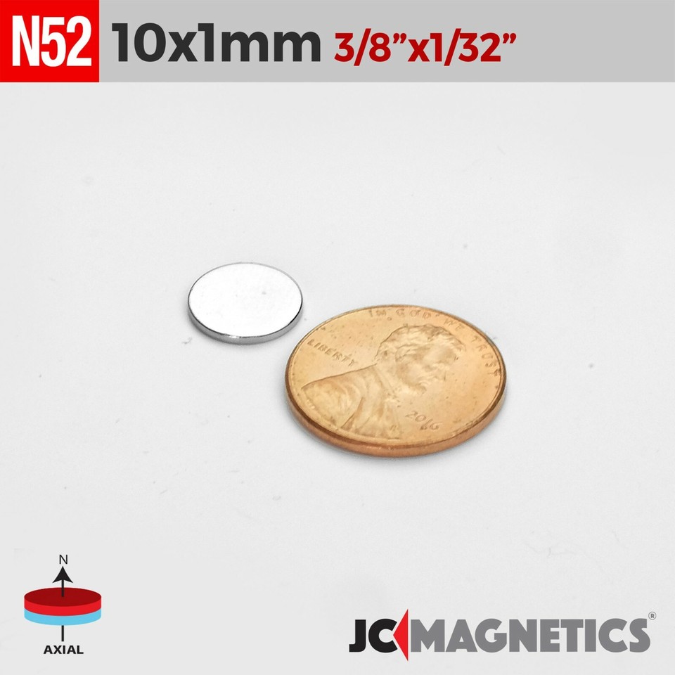 Super Strong N52 Rare Earth Round Neodymium Magnet Disc Thin Tiny Small ...