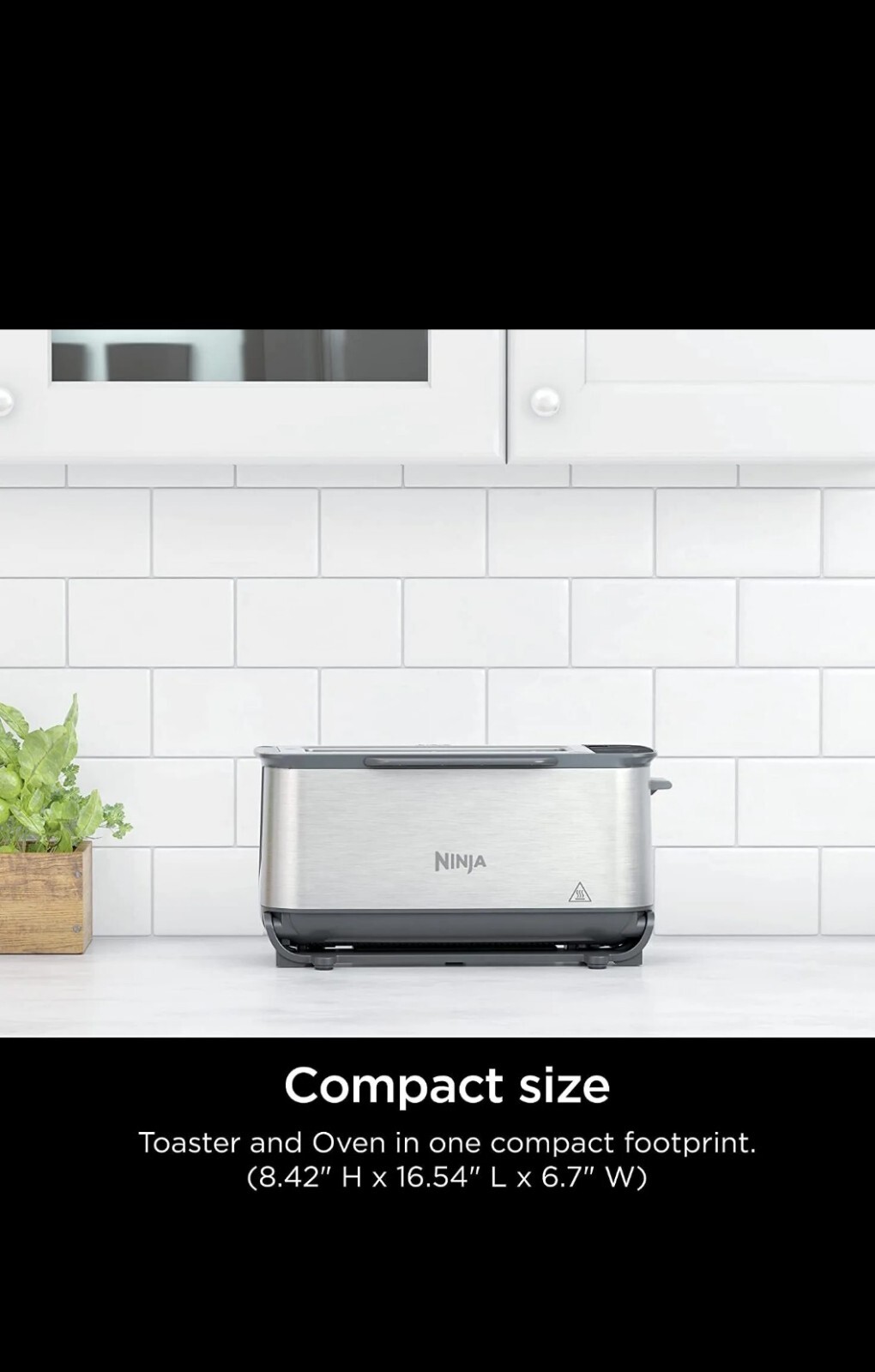 Ninja ST100 Foodi 2-in-1 Flip Toaster, 2-Slice Toaster, Compact Toaster ...