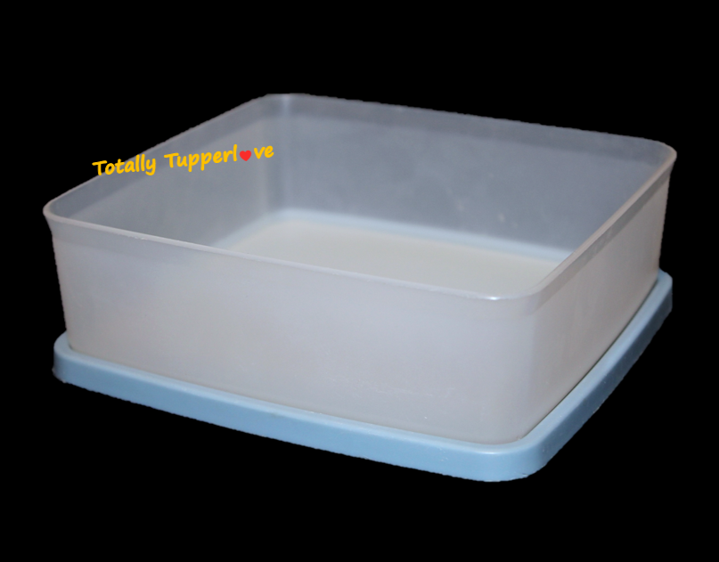 Tupperware Square Aways Keeper Large Single Square Round Country Blue ...