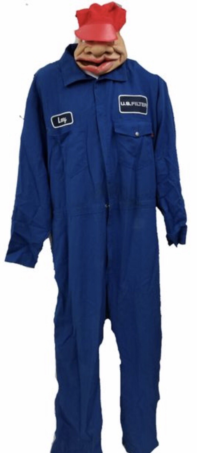 Redneck Costume Scary Hillbilly Mask Size 52R Jumpsuit Halloween Party ...