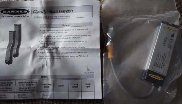 Banner Engineering LX3EQ Part Sensing Light Screen Emitter for sale ...