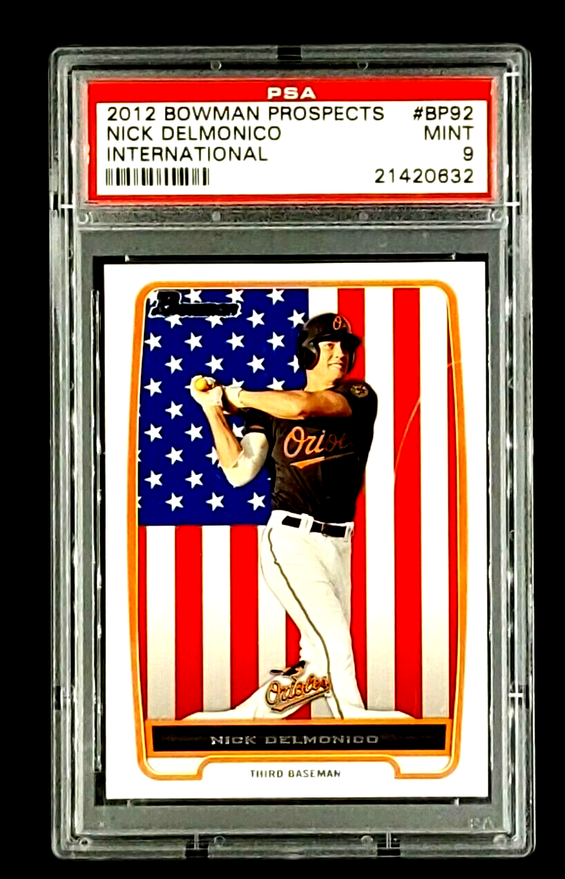 2012 Bowman Prospects International BP92 Nick Delmonico RC PSA 9 ...