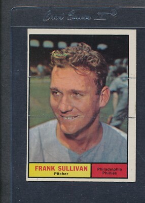 1961 Topps #281 Frank Sullivan Phillies EX *7758 | eBay