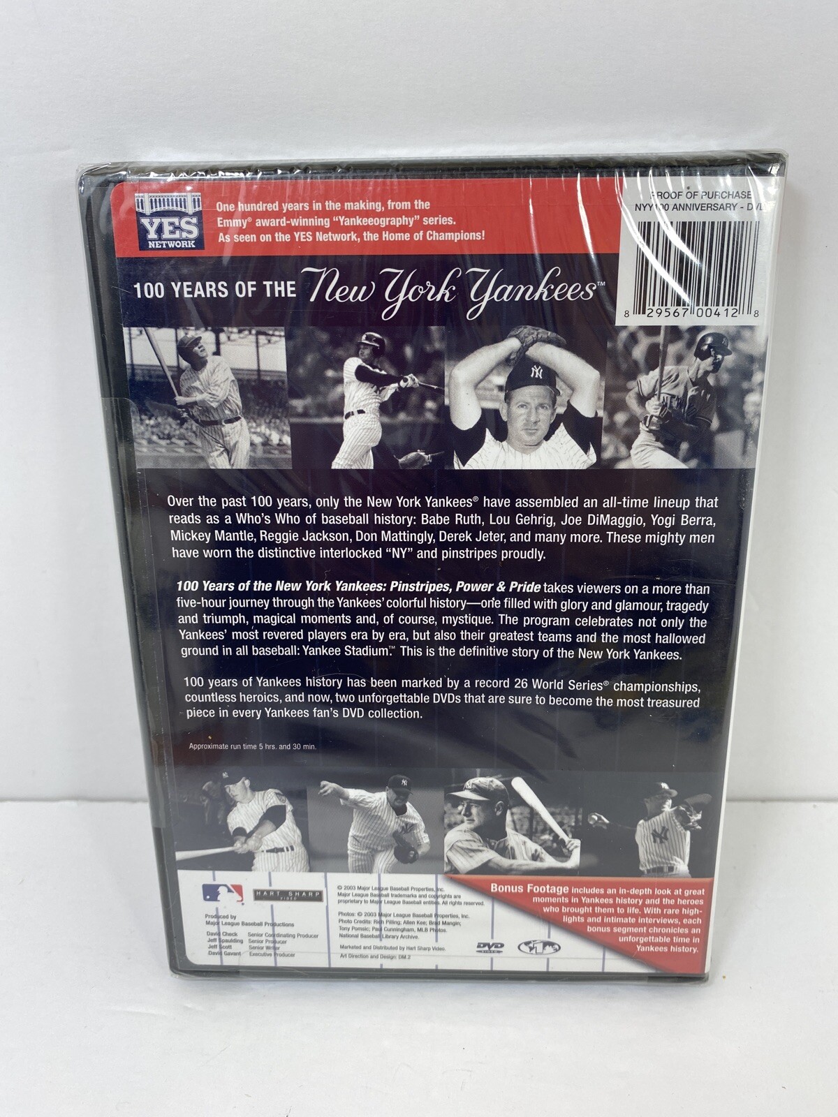 100 Years of the New York Yankees (DVD, 2003, 2-Disc Set) 829567004128 ...