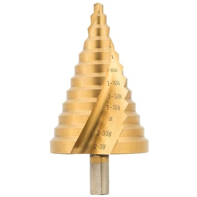 Large Step Drill Bit, 1/4 to 2-3/8 Inch High Speed Steel Drill Cone ...
