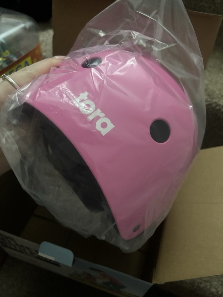 Girls Pink Skate Helmet Set with Knee and Elbow Pads Size Small (51 ...