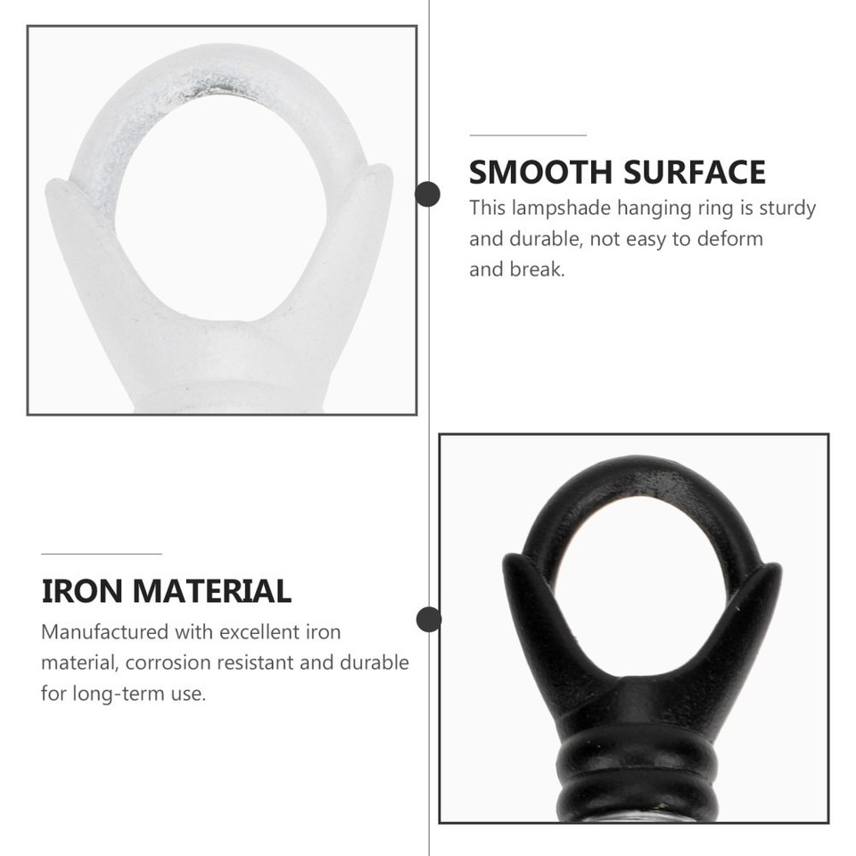 2 Pcs Ceiling Light Fitting Parts DIY Pendant Lamp Rings Hanging Hoops ...