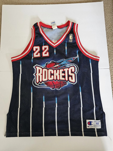 Authentic Clyde Drexler Houston Rockets Champion 1996 50th Jersey Size ...