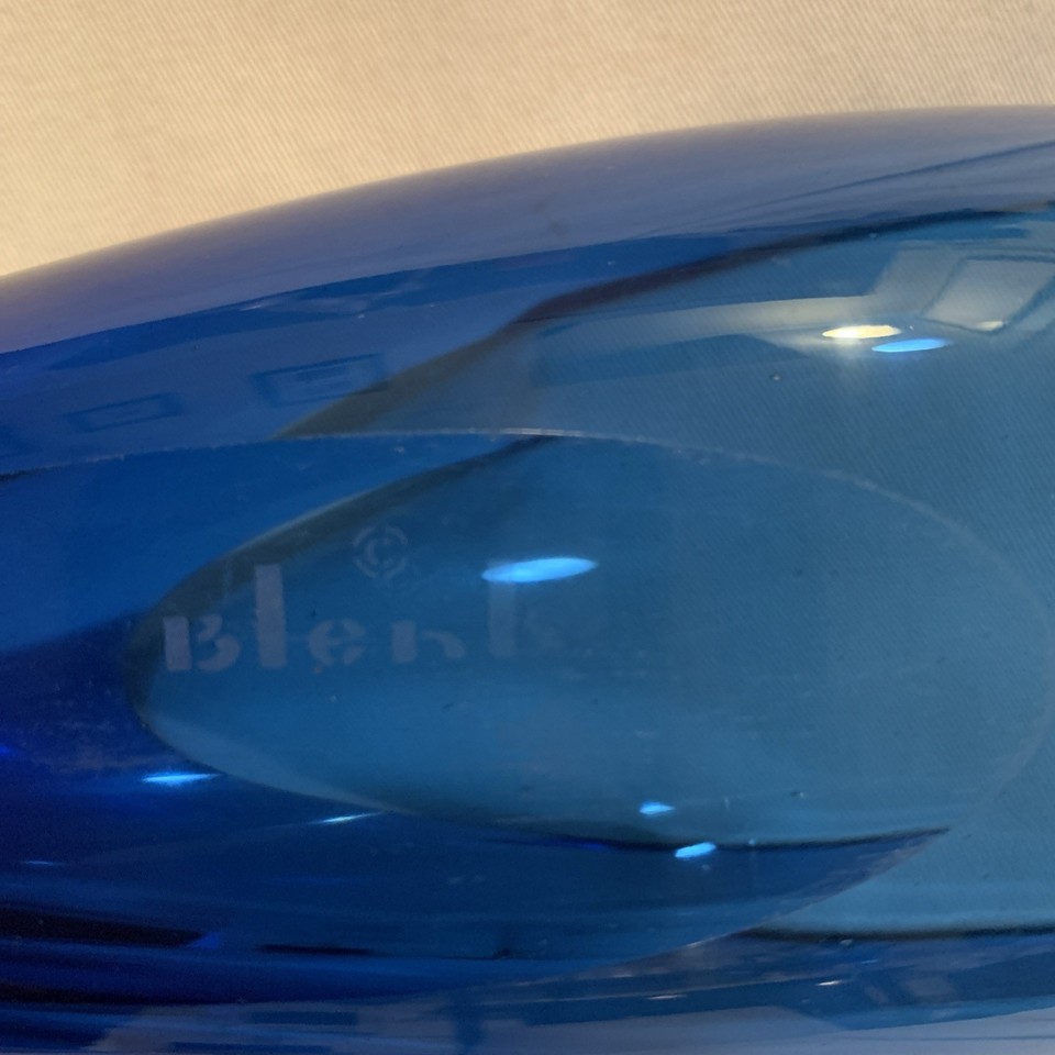 BLENKO Art Glass BLUE Cornucopia Horn Vase 19.5 Inches *small Chip | eBay